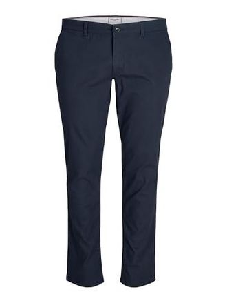 Jack & Jones Jack & Jones Plus JPSTMARCO JJDAVE LC Noos PLS Pantalon Chino pour Homme Bleu Marine 54/32, Blazer Bleu Marine., 54W x 32L