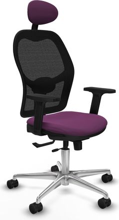 Piqueras y Crespo Computerstuhl mit 2D-Armen, h&ouml;henverstellbare Lendenwirbelst&uuml;tze und festes Kopfteil, ausgestattet mit Syncro/Traslack und injiziertem Schaumstoff, Sc