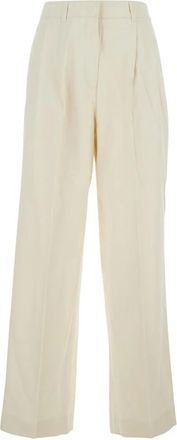 Dunst Femme, Pantalons, Blanc, Taille: 42 FR Pleated Pantalons