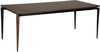 ebuy24 Edge Esstisch mit Auszug 100x200/300 cm inkl. 2 Platten Furnier Walnuss