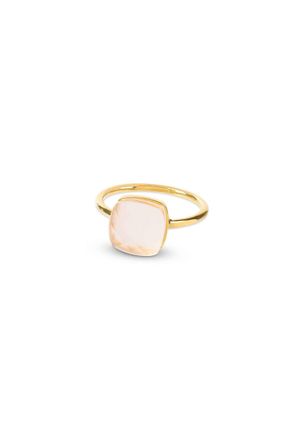 Amadeus Damen vegan Ring Sophia Rosenquarz Gold