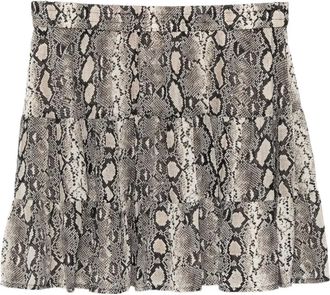 Michael Kors minijupe à imprimé peau de serpent - Noir