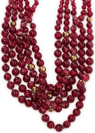 Au Printemps Paris Collier &agrave; cinq rang&eacute;s