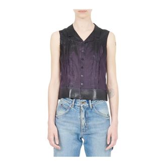Maison Margiela Femme, Tops, Violet, Taille: 38 FR Hauts