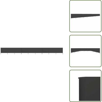 vidaXL The Living Store 9-teiliges Windschutzgewebe 1200 x 160 cm Anthrazit - Windschutzgewebe