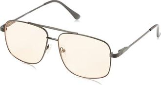 Jack & Jones JACMADS Lunettes de soleil pour homme Noir/détail : lentille marron Taille unique, Noir/détails : lentille marron, taille unique