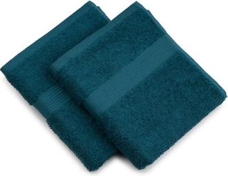 Gözze New York Handtücher, 2er-Set, Weich und saugfähig, 100% Baumwolle, 50 x 100 cm - Petrol