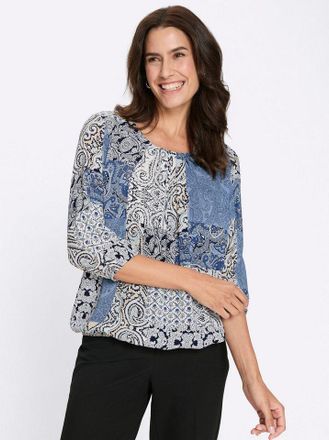 Witt Klassische Bluse Druckbluse 3/4-Arm