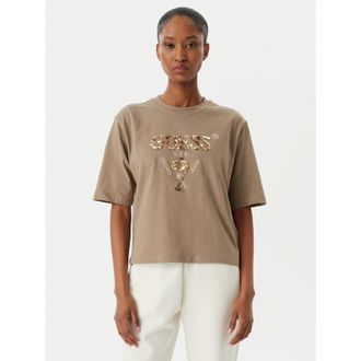 Guess T-Shirt V4YI06 I3Z14 Beige Regular Fit