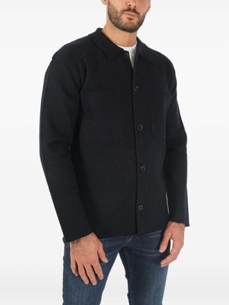 Nn.07 Hemdjacke mit Knopfverschluss - Blau