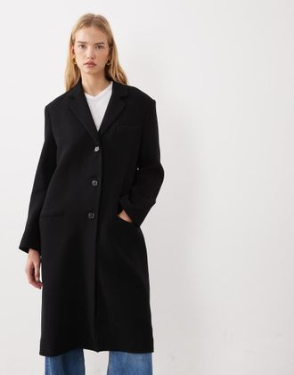Arket manteau en laine noir