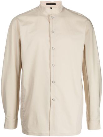 Shiatzy Chen chemise &agrave; col mao - Marron