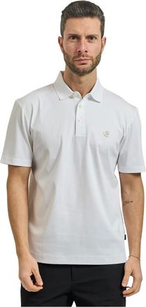 HUGO BOSS Homme, Tops, Blanc, Taille: XL Polo en coton merceris&eacute; avec monogramme Double B