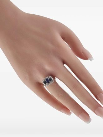 Luxury Bazaar sapphire and diamond platinum ring - Silber