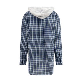 Miu Miu Womens Blue Cotton Pattern Shirt