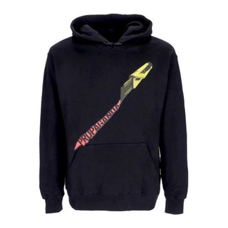 PROPAGANDA Schwarzer Hoodie mit K&auml;ngurutasche - - Sweatshirts & Hoodies - Herren - Schwarzk - XL
