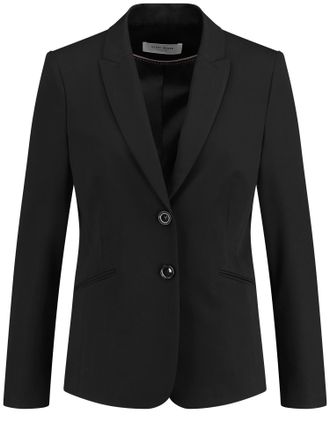 Gerry Weber Damen met lange mouwen Blazer, Schwarz, 48 EU