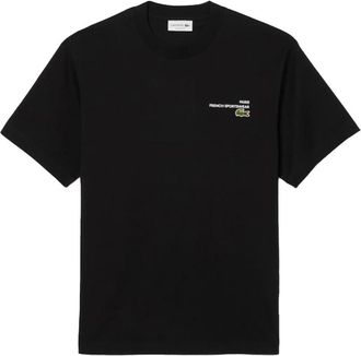 Lacoste Homme, Tops, Noir, Taille: M T-shirt imprimé Tennis Public