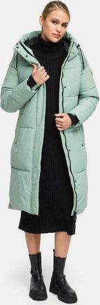 Marikoo Winterjacke Michikoo Extra langer Schnitt mit seitlichen Gehschlitzen