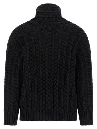 Dolce & Gabbana Coarse Wool Cardigan - Black
