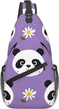 Generic Sac &agrave; dos &agrave; bandouli&egrave;re en forme de panda mignon chrysanth&egrave;me pour homme
