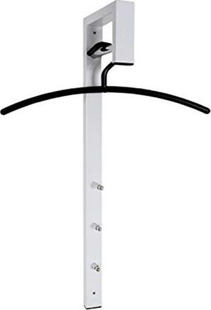 Haku M&ouml;bel Wandgarderobe Chrom, wei&szlig;, Metall - Ma&szlig;e: B 4 cm x H 70 cm x T 20 cm, Style: Modern