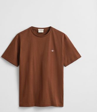 GANT Herren Regular Fit Shield T-Shirt (XXXL) MAHOGANY Braun