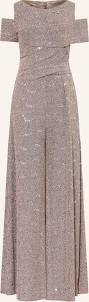 Talbot Runhof Talbot Runhof Jumpsuit Aus Jersey Mit Glitzergarn silber