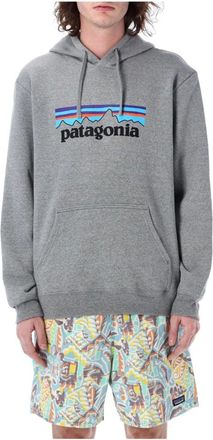 Patagonia Homme, Sweatshirts et sweats &agrave; capuche, Gris, Taille: L P-6 Logo Sweat &agrave; capuche