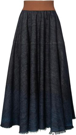Nine In The Morning Femme, Jupes, Bleu, Taille: W24 Jupe Midi en Denim