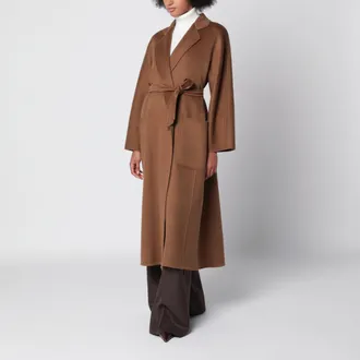 Max Mara Langer Mantel in Cammello Scuro aus Kaschmir
