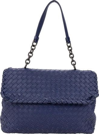 Bottega Veneta Crossbody Bags - Bottega Veneta Blue Purple Intrecciato Leather Sho - Gr. unisize - in Blau - f&uuml;r Damen