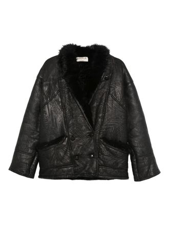 A.N.G.E.L.O. Vintage Cult manteau &agrave; boutonni&egrave;re crois&eacute;e - Noir