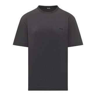 Ermenegildo Zegna Homme, Tops, Noir, Taille: XL T-Shirt ras du cou
