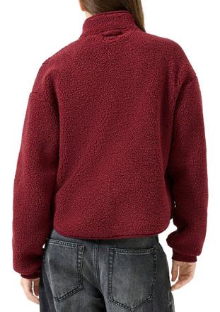 QS by s.Oliver Sweatjacke Fleecejacke mit Stehkragen