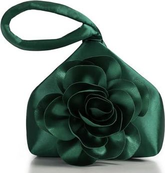 Babeyond Pochette &eacute;l&eacute;gante pour femme - Motif rose - Style ann&eacute;es 1920 - Pour f&ecirc;te costum&eacute;e, mariage et usage quotidien, Vert, Taille unique
