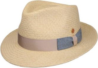 Mayser Chapeau Panama Maleo Trilby Homme - Made in The EU pour Le Jardin de Soleil Plage avec Ruban Gros Grain Printemps-ete Ete - M (56-57 cm) Nature