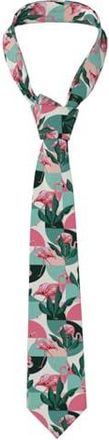 Generic Cravate Pour Homme Flamant Roses G&eacute;om&eacute;trique &Eacute;l&eacute;gant Men Tie Confortable Cravates Homme Pour F&ecirc;te &Eacute;v&eacute;nements Mariage