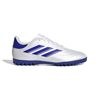 adidas Unisex COPA Pure II Club Football Boots Turf, Footwear White/Lucid Blue/SOLAR RED, 39 1/3 EU