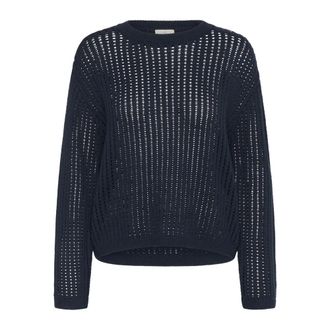 Kaffe Femme, Pulls, Bleu, Taille: 40 FR Pull en Tricot Midnight Marine