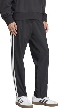adidas Essentials Stanford-Hose f&uuml;r Herren, 3 Streifen, offener Saum, Sweatpants, Schwarz/Wei&szlig;, XL Tall