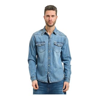Guess Homme, Chemises, Bleu, Taille: L Chemise en jean