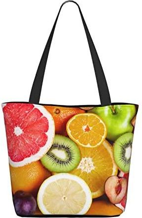 AOOEDM Sac &agrave; provisions pour femme aux fruits color&eacute;s 33 x 27,9 x 17,8 cm. Le cadeau parfait pour la Saint-Valentin. Cest de la Saint-Valentin pour maman, fi