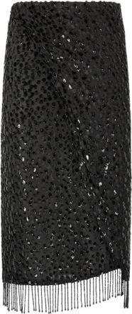 Roberto Cavalli Jupe avec ourlet perl&eacute; - Femme - Jupes - Noir - Taille: 36 FR