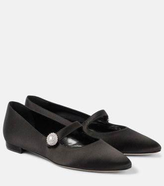 Manolo Blahnik Ballerines Marijana en satin