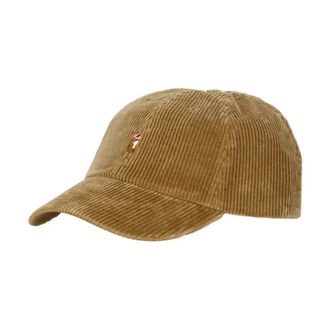 Ralph Lauren Homme, Accessoires, Brun, Taille: ONE Size Corduroy Cap