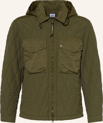 C.P. Company Steppjacke Mit Abnehmbarer Kapuze gruen