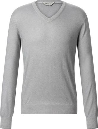 Gran Sasso Homme, Pulls, Gris, Taille: 3XL Pull en cachemire &agrave; col en V