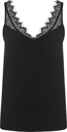 Ipekyol Damen Ipekyol Lace Piping Blouse, Schwarz, 34 EU