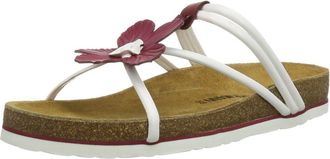 Dr. Brinkmann Damen 700763 Pantoletten, Weiß (weiß/rot 3)